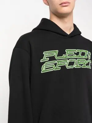 PLEIN SPORT Tiger Logo-print Hoodie - Black