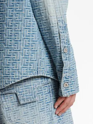 Balmain Monogram-jacquard Cotton Shirt