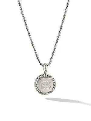 David Yurman Women's M Initial Charm Necklace In Sterling Silver - Initial Z  Initial B
