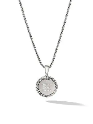 David Yurman Women's M Initial Charm Necklace In Sterling Silver - Initial Z  Initial E