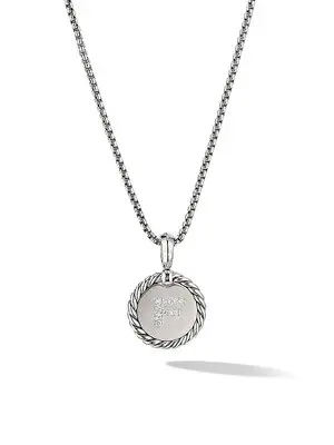 David Yurman Women's M Initial Charm Necklace In Sterling Silver - Initial Z  Initial F