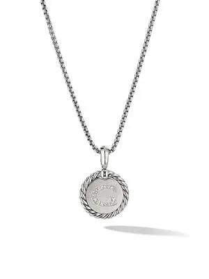 David Yurman Women's M Initial Charm Necklace In Sterling Silver - Initial Z  Initial G
