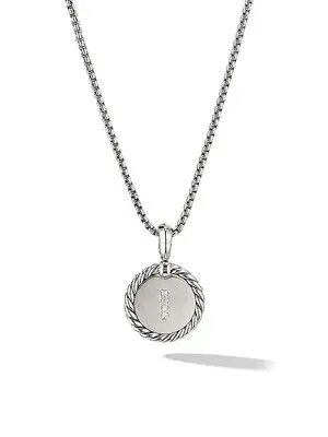 David Yurman Women's M Initial Charm Necklace In Sterling Silver - Initial Z  Initial I