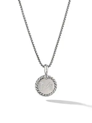 David Yurman Women's M Initial Charm Necklace In Sterling Silver - Initial Z  Initial M
