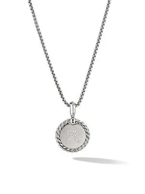 David Yurman Women's M Initial Charm Necklace In Sterling Silver - Initial Z  Initial R