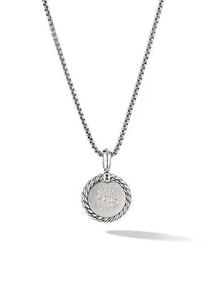 David Yurman Women's M Initial Charm Necklace In Sterling Silver - Initial Z  Initial S