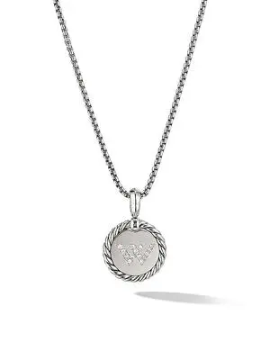 David Yurman Women's M Initial Charm Necklace In Sterling Silver - Initial Z  Initial W