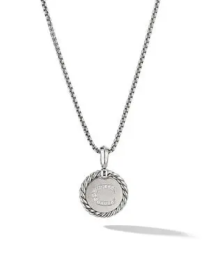 David Yurman Women's M Initial Charm Necklace In Sterling Silver - Initial Z  One-color