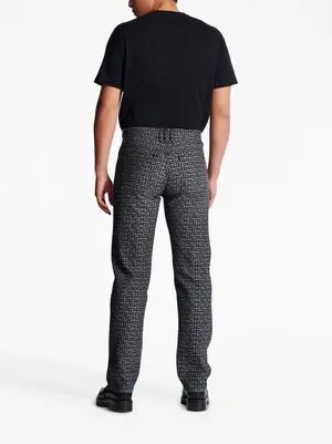 Balmain Monogram Jacquard Straight-leg Jeans
