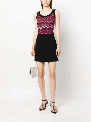 Missoni Zig-zag Pattern Sleeveless Top