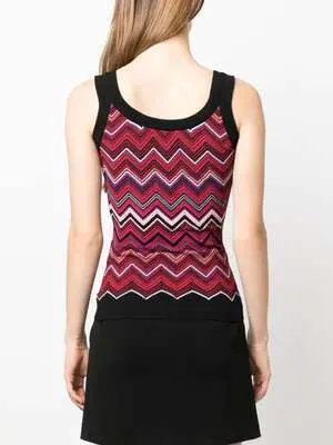 Missoni Zig-zag Pattern Sleeveless Top