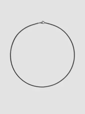 David Yurman Box Chain Necklace In Stainless Steel, 2.7mm