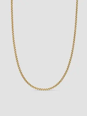 David Yurman Box Chain Necklace In 18k Yellow 2.7mm - Gold
