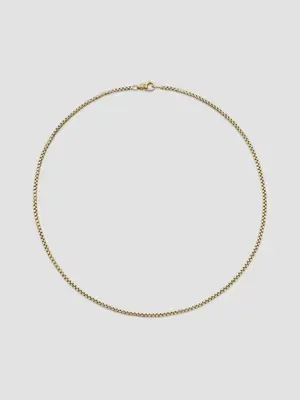 David Yurman Box Chain Necklace In 18k Yellow 2.7mm