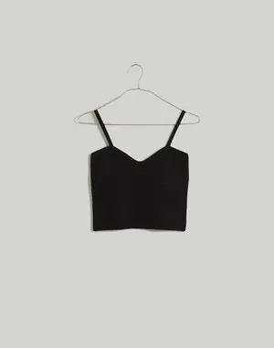 Madewell Mw Corset-detail Crop Sweater Tank