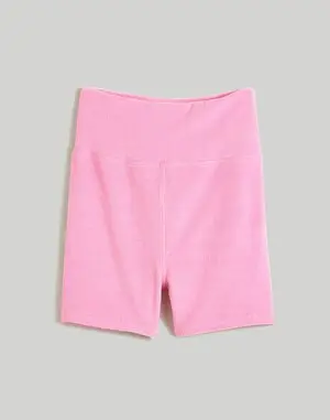 Madewell Towel Terry Biker Shorts - Retro Pink