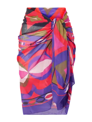 Emilio Pucci Printed Cotton Pareo - Pink
