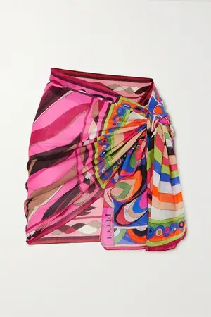 Emilio Pucci Printed Cotton Pareo Red