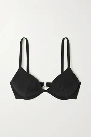 FORM AND FOLD Net Sustain D-g The Triangle Recycled Underwired Bikini Top - Black