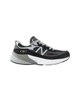 NEW BALANCE Made In Usa 990v6 Leather-trimmed Sneakers - Black