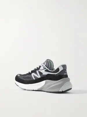 NEW BALANCE Made In Usa 990v6 Leather-trimmed Sneakers - Black