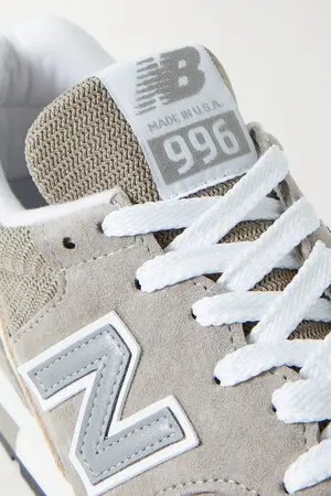 NEW BALANCE 996 Suede And Mesh Sneakers - Gray