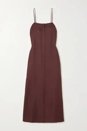 LOULOU STUDIO Vabea Silk-twill Maxi Dress