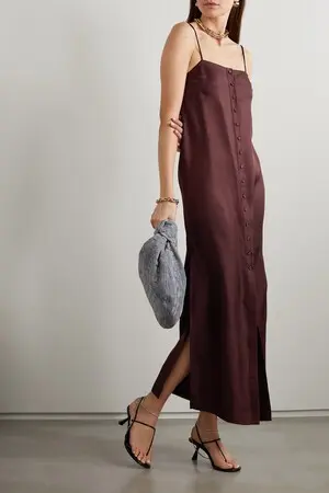 LOULOU STUDIO Vabea Silk-twill Maxi Dress