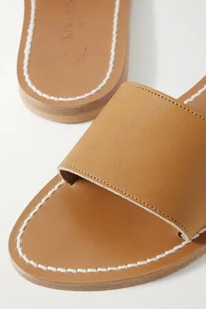 K.JACQUES Anacapri Leather Slides - Brown