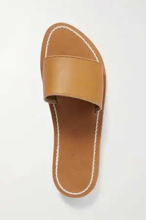 K.JACQUES Anacapri Leather Slides - Brown