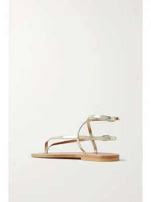 K.JACQUES St Tropez Abako Metallic Leather Sandals - Gold