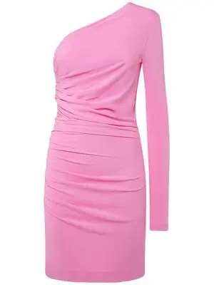 Dsquared2 Draped One Shoulder Jersey Mini Dress - Pink
