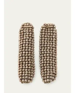 Brunello Cucinelli Sterling Silver Beaded Drop Earrings - Palladio