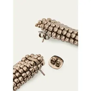 Brunello Cucinelli Sterling Silver Beaded Drop Earrings