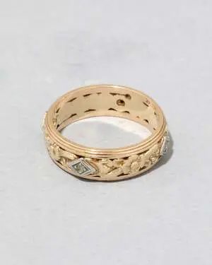 Alexis Bittar Antique 1920s Floral Band Ring