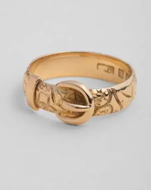 Alexis Bittar Victorian 18k Buckle Band Ring - Gold