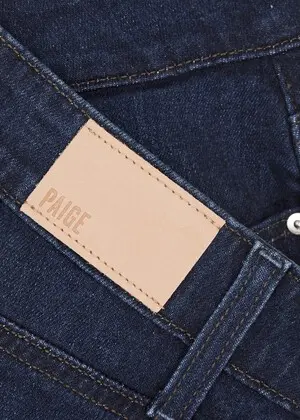 Paige Anessa Cropped Wide-leg Jeans - Dark Blue