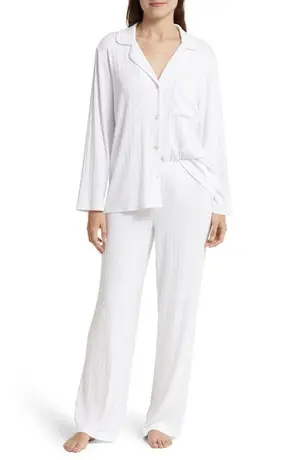 Eberjey Giselle Rib Pajamas - White