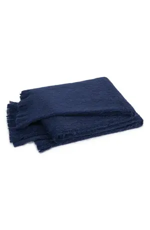 MATOUK Bruno Throw Blanket Navy