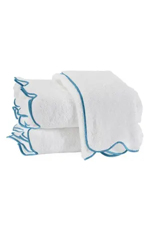 MATOUK Cairo Scallop Washcloth Bright Sky