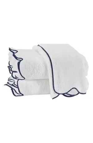 MATOUK Cairo Scallop Washcloth Navy