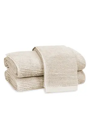 MATOUK Aman Rib Cotton Washcloth Light Beige