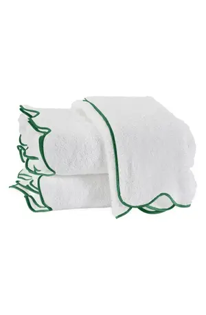 MATOUK Cairo Scallop Bath Towel Kelly Green