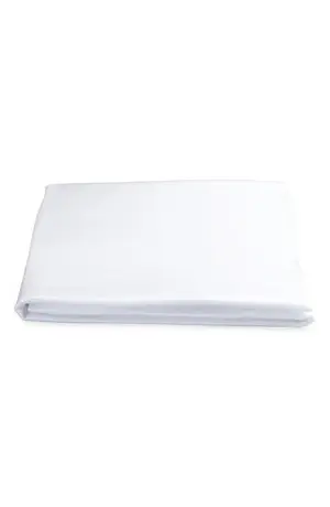 MATOUK Talita Satin Stitch Fitted Sheet - White