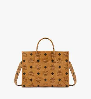 Mcm München Tote In Maxi Visetos - Cognac