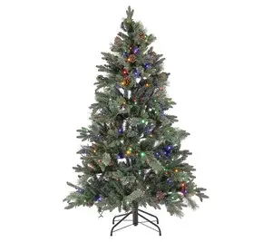 SAFAVIEH 5.5ft Pre-lit Faux Christmas Tree - One-color
