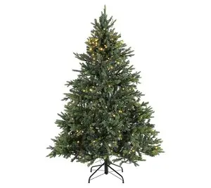 SAFAVIEH 5.5 Ft Pre-lit Faux Fir Christmas Tree - One-color