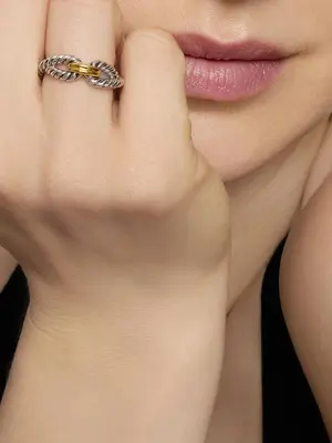David Yurman Cable Loop Band Ring In Sterling