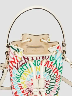 Valentino Garavani Mini Bucket Bag In Canvas