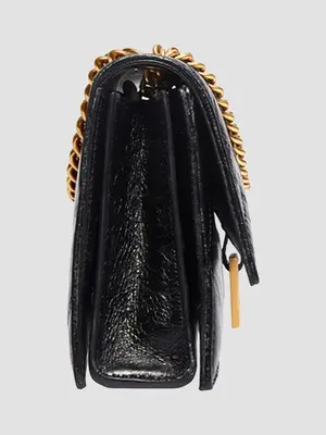Balenciaga Crush Quilted Chain Bag - Black